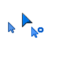 Smooth blue static lazor! Cursors