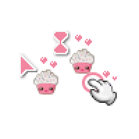 Soft Pink Cupcake Cursors