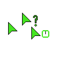 Lime Tailless Cursors