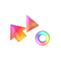 Transparent Rainbow Gem Cursors