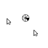 (wнole sет) White Mini Cursors