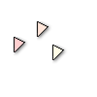 Warm Gradient Triangle Cursors
