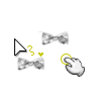 White Bow Tie Cursors