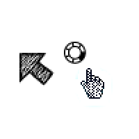 White Zebra Print Cursors