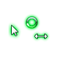 Windows 7 Green Glowing 2 Cursors