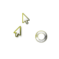 Windows 7 White Gold Gradient Edit Cursors