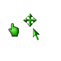 Windows XP 3D Green Edit Cursors