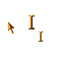 Windows XP 3D Orange Edit Cursors