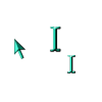 Windows XP 3D Teal Edit Cursors