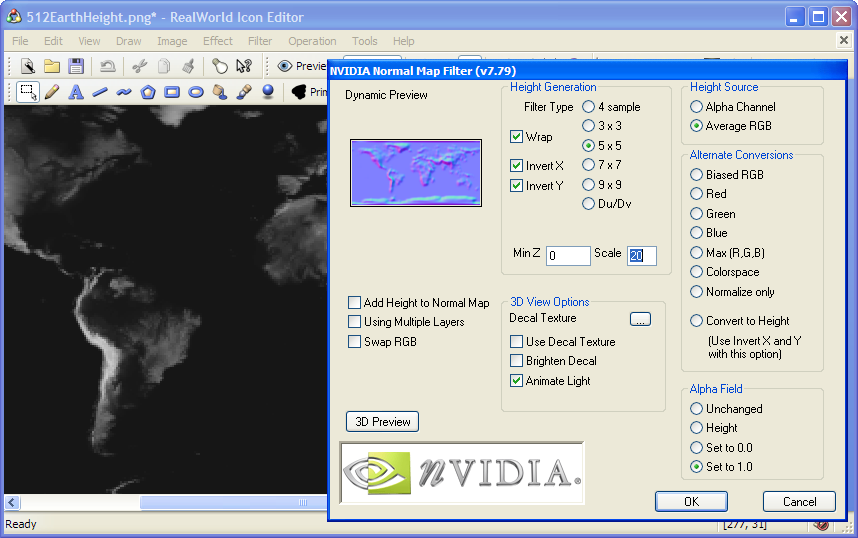 Running external image filter - screenshot